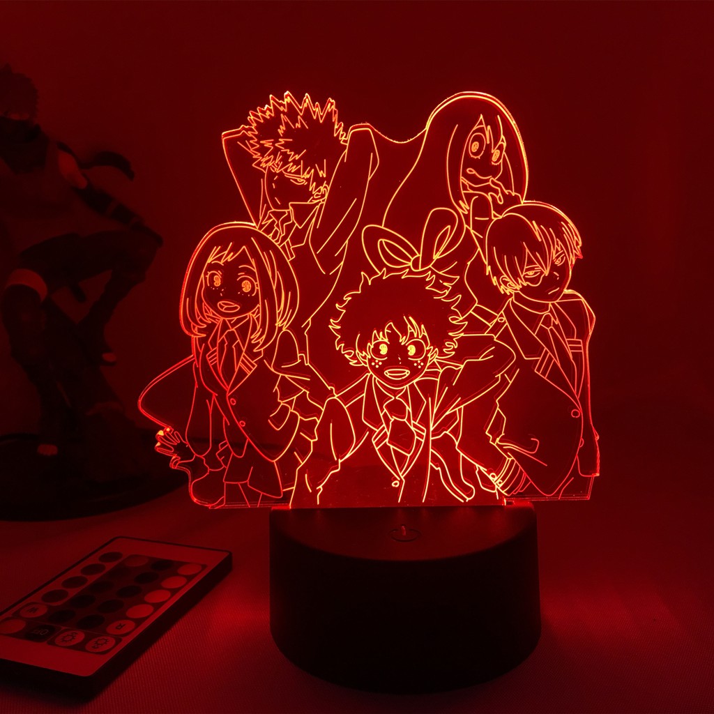Światło Anime My Hero Academia 3D lampka nocna rysunek Bakugou Katsuk i ...