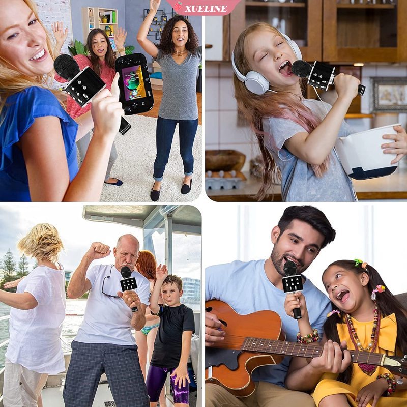 Microfone Infantil Com Luz Danmores LED Microfone Sem Fio, Microfone De ...