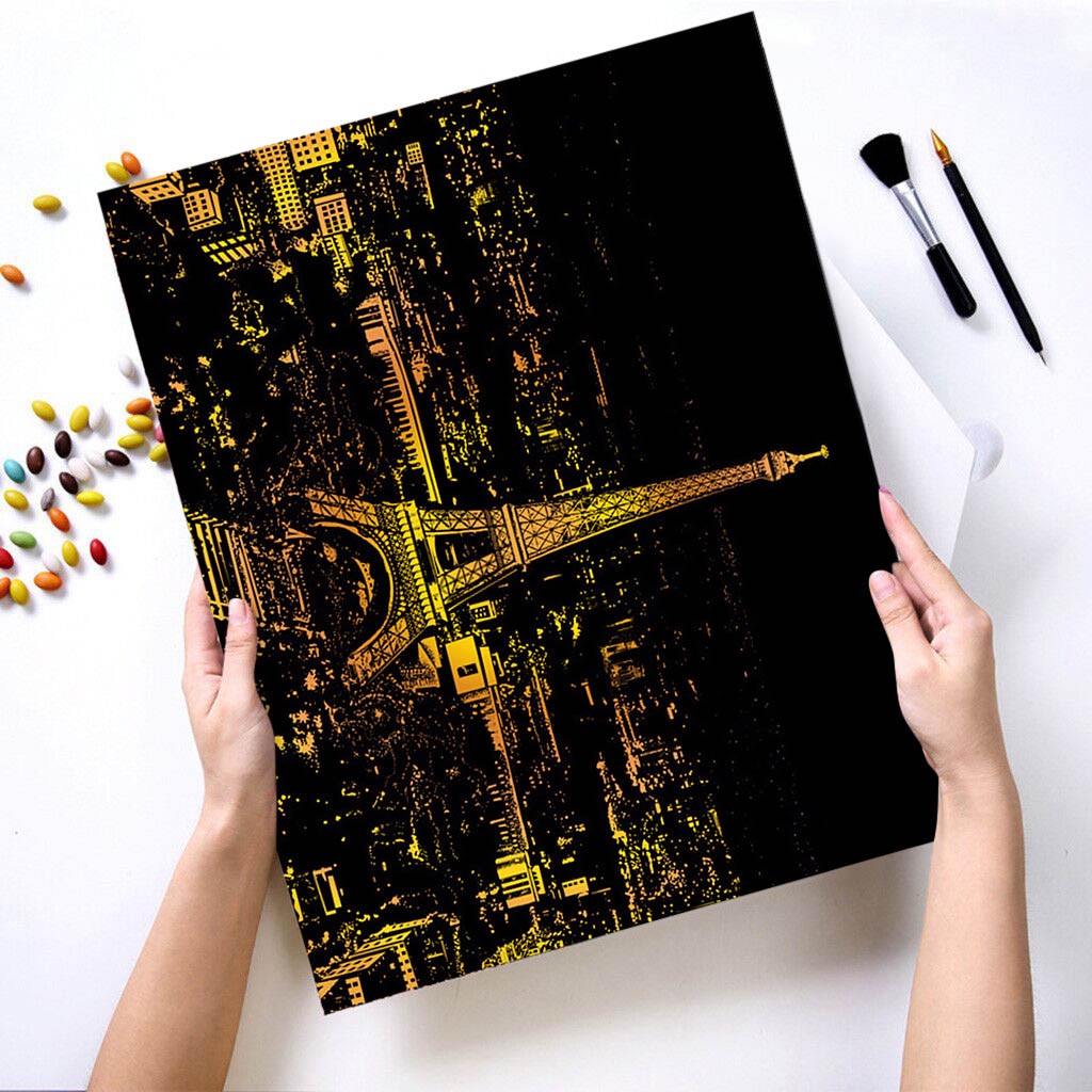 uououo złoty kolor Scratch It Scratch Art Teen Adult Scratch Card Magic ...