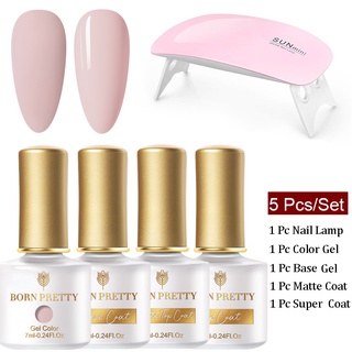 Born PRETTY 4 butelki 2 w 1 zestaw żelowy do malowania paznokci czarna ...