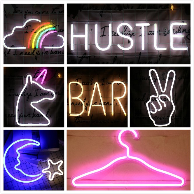 Ślubny wieszak na ścianę Bar LED Party Dekoracyjna nastrojowa Art Prop ...