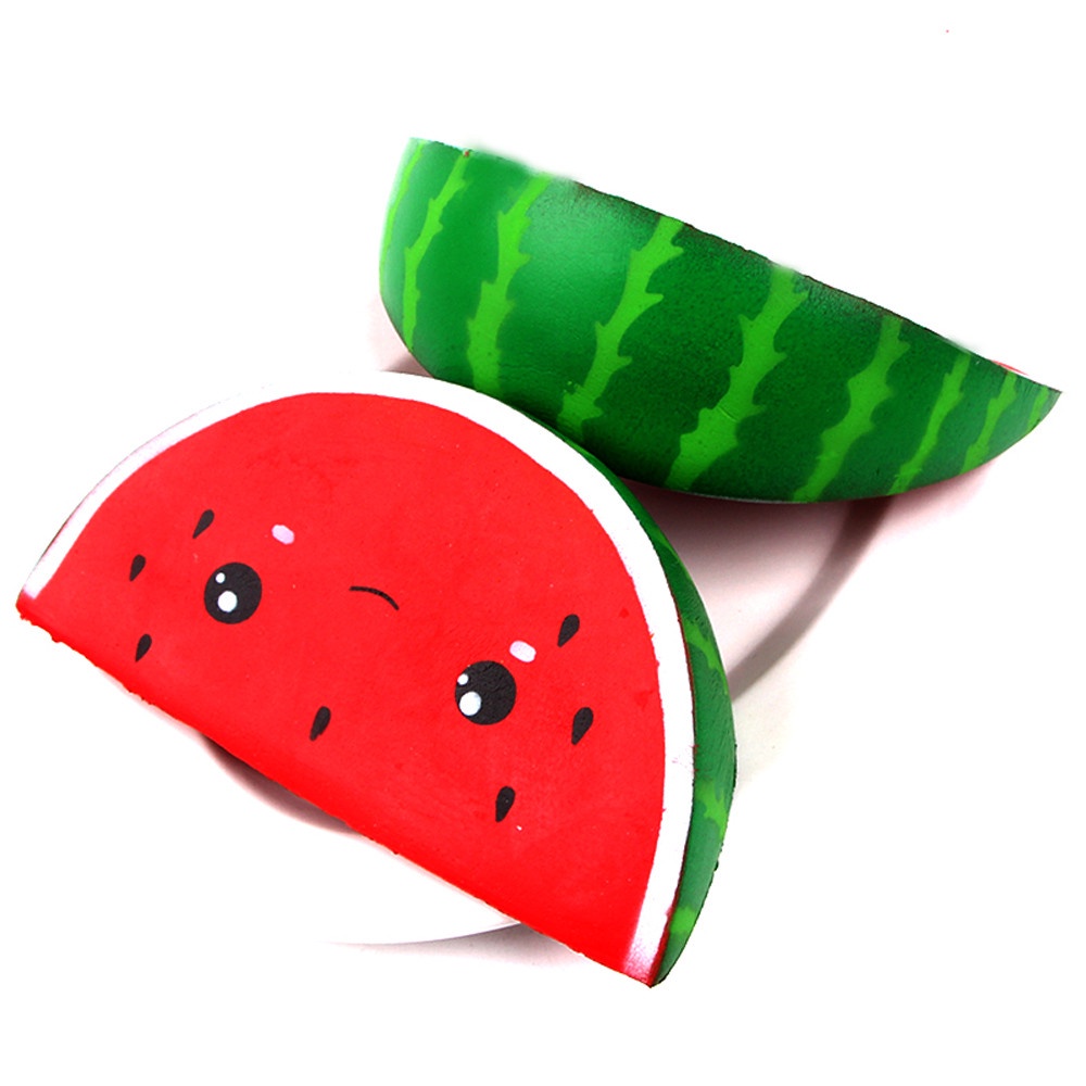 uououo Squishy Słodki Smiley Watermelon Krem do Ściskania Zabawka ...