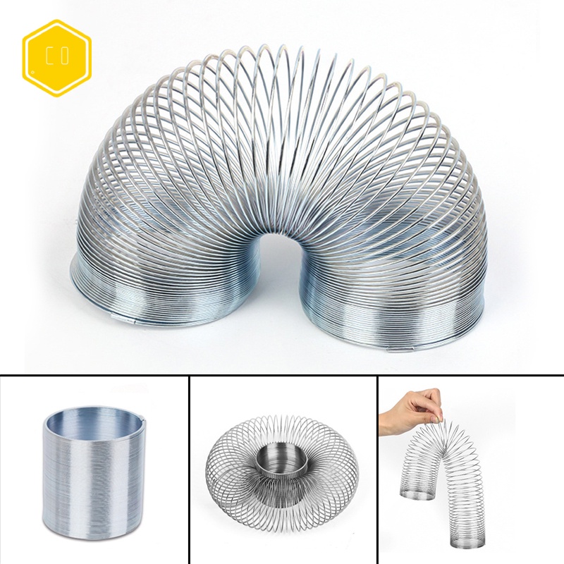 Metal Spring Toy Walking Bouncing Coil Toy Elastic Pen Holder Classic ...