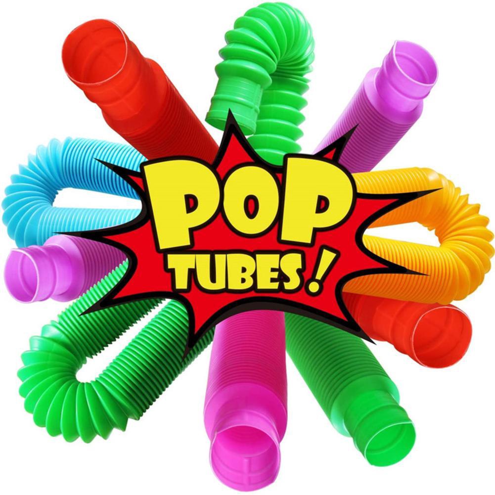 DIY Pop Tube Telescopic Bellows Sensory Fidget Toy Decompression For ...