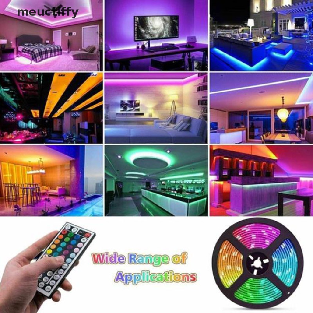 meuctiffy 3528 Taśma LED RGB Światła zmieniające kolor Taśma ...