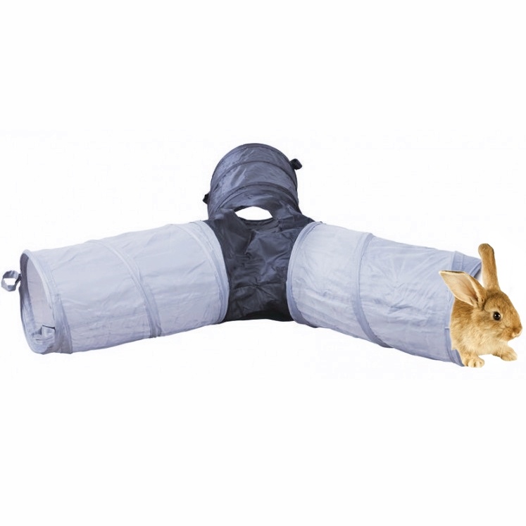 TUNEL DLA KRÓLIKA POTRÓJNY TRIXIE NIEBIESKI | Shopee Polska