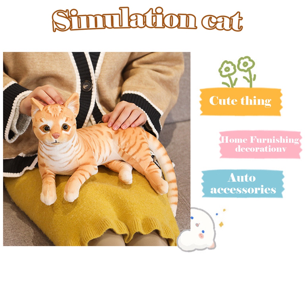 uououo 29cm Śliczne symulacyjne koty pluszowe zabawki wypchane miękkie ...