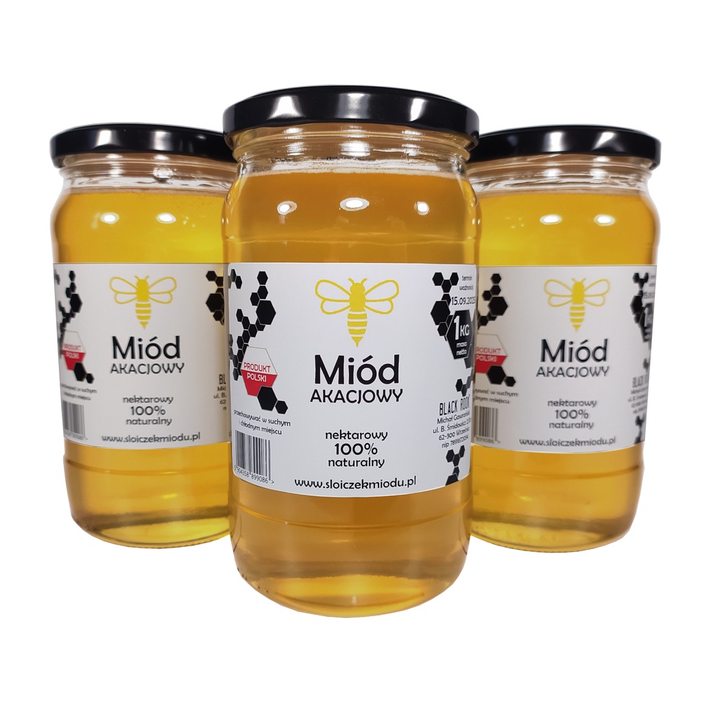POLSKI miód naturalny 100% AKACJOWY - 1 kg | Shopee Polska