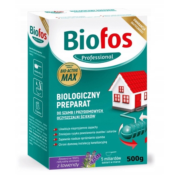BIOFOS PROFESSIONAL biologiczny preparat do szamb 500 g | Shopee Polska