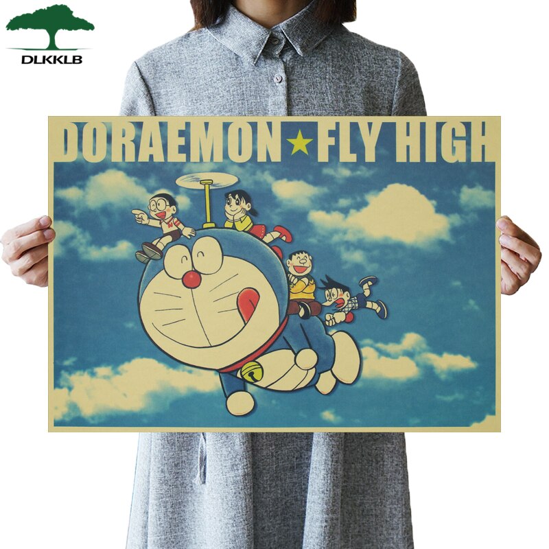 Dlkklb klasyczne anime Doraemon plakat retro japoński plakat z papieru ... Dlkklb klasyczne anime Doraemon plakat retro japoński plakat z papieru ...