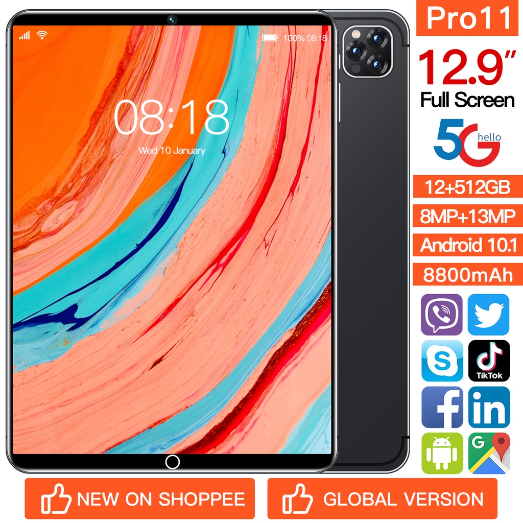 Pro11 Tablet PC 12,9-Calowy Połączenie Telefonu 4G Mocne 12 GB / 512 GB ...