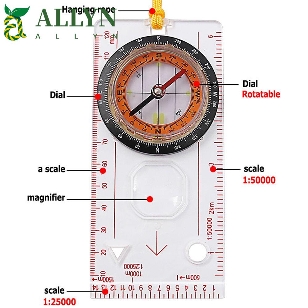Allyouneed Map Linijka Kompas Outdoor Przenośna Przezroczysta Skala ...