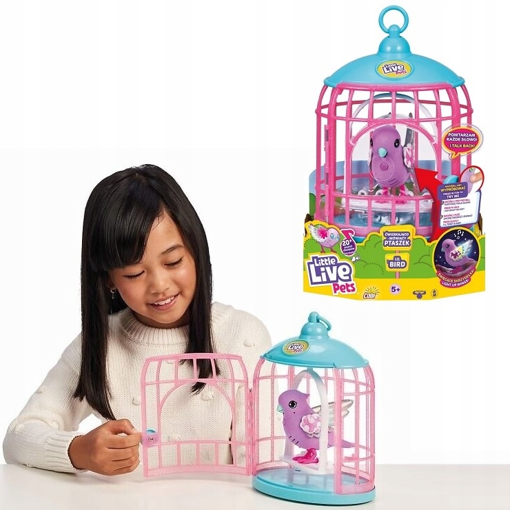 COBI LITTLE LIVE PETS INTERAKTYWNY ŚWIECĄCY PTASZEK + KLATKA | Shopee ...