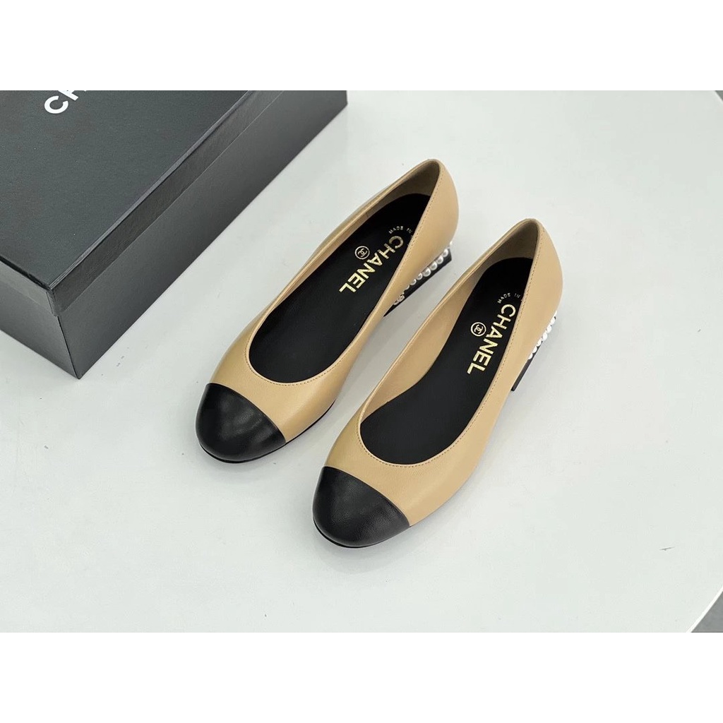 Oryginalne Zamówienie Jakość ~ Chanel Style Prawdziwej Skóry Grube Buty na Obcasie Damskie 2022 ...