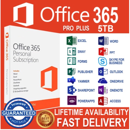 LIFETIME MICROSOFT OFFICE 365 PROPLUS For Windows & Mac & Android & IOS ...