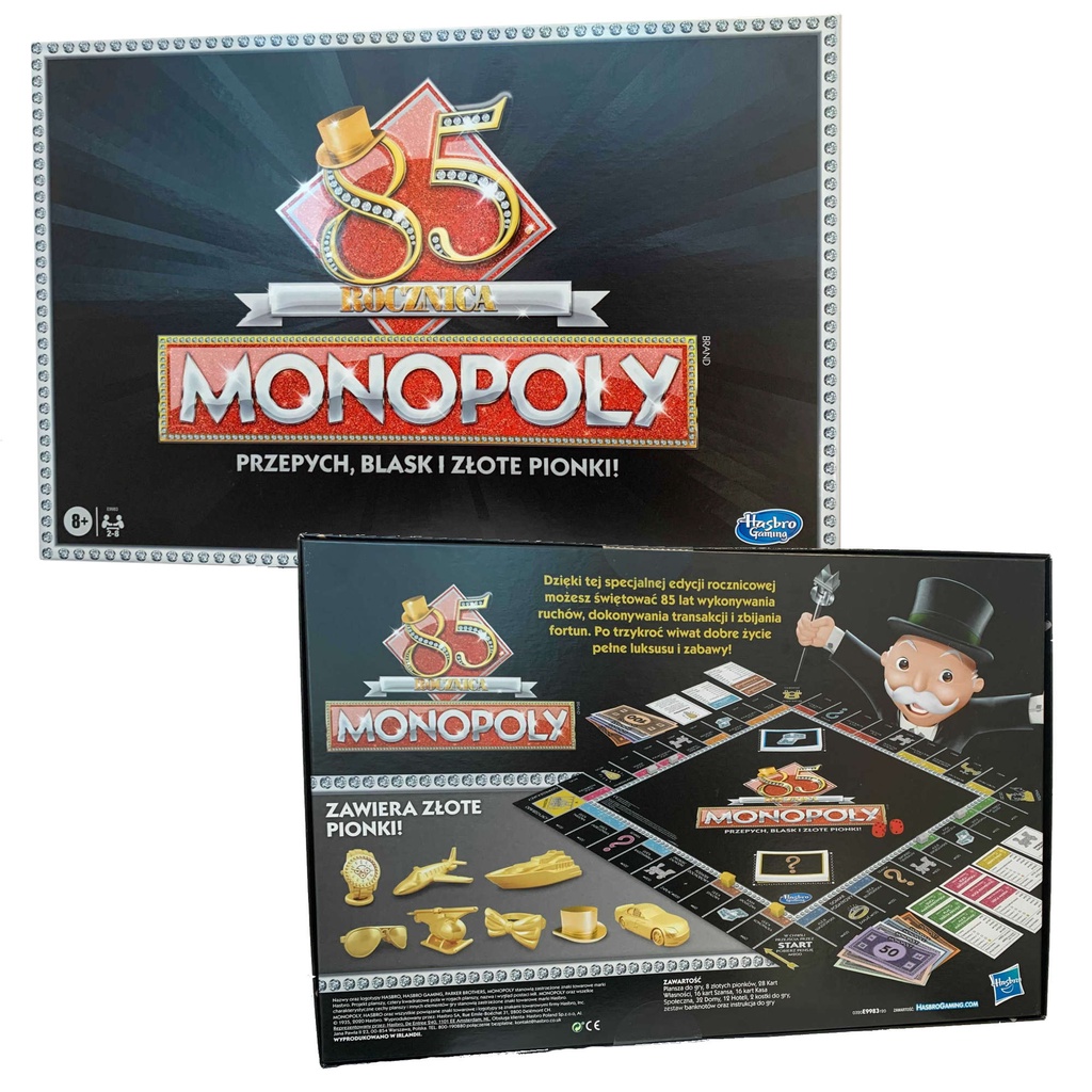 Hasbro E9983 Gra Monopoly edycja 85 rocznica | Shopee Polska