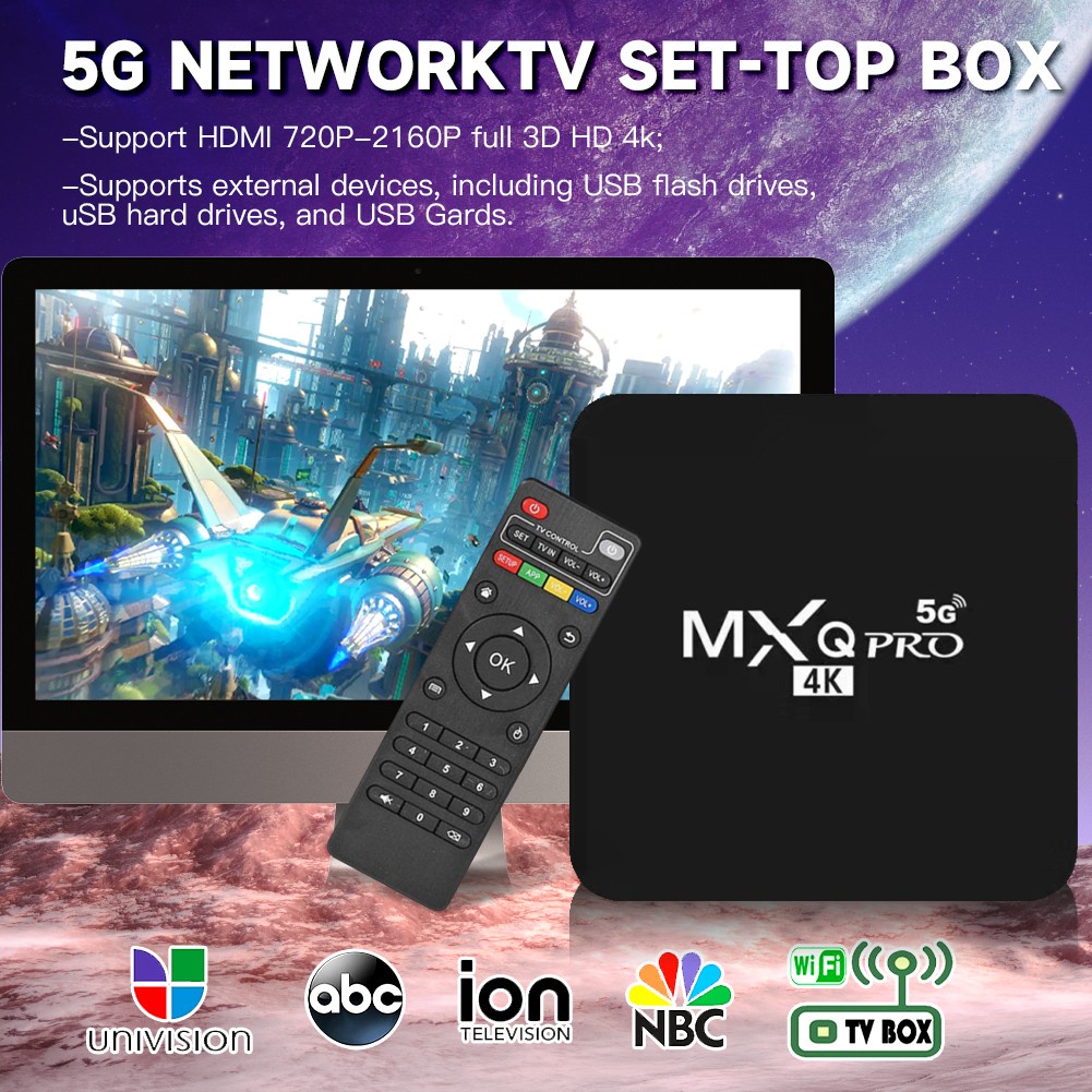 Fivestar Mxq Pro 4k Smart Tv Box 1g 8g H3 Android Obsługa 5g Wifi Czterordzeniowy Odtwarzacz ...