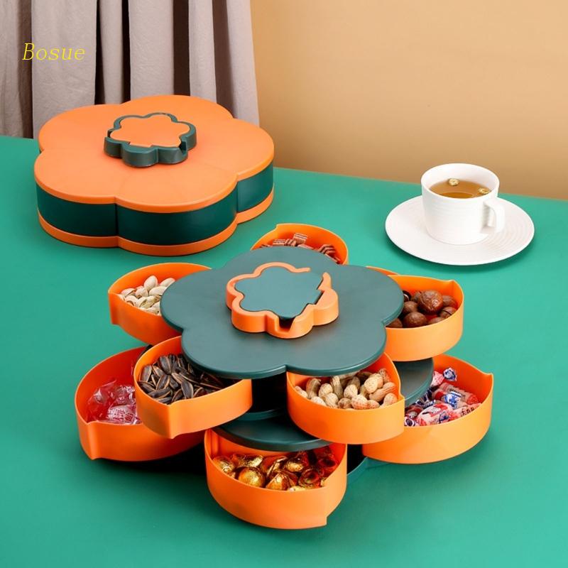 Bosue 1/2/3 Tier Obrotowe pudełko do przechowywania suszonych owoców z ...