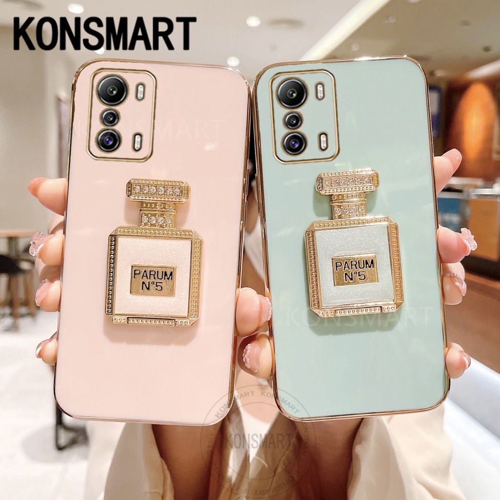 Nowa Obudowa Wspornika Perfum INFINIX Zero 5G Zero X NEO PRO 2022 Smart6 HD Moda Luksusowe Bling ...