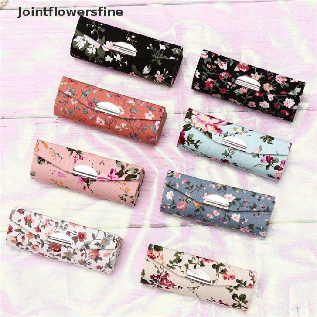 JTFF Lip Case Retro Haftowany Uchwyt Kwiatowy Wzór Z Lustrzanym ...