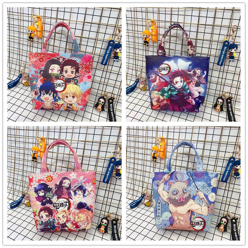 Anime Demon Slayer PU Tote Bag Ni Bean Inosuke Tanjiro Zenitsu Torba ...