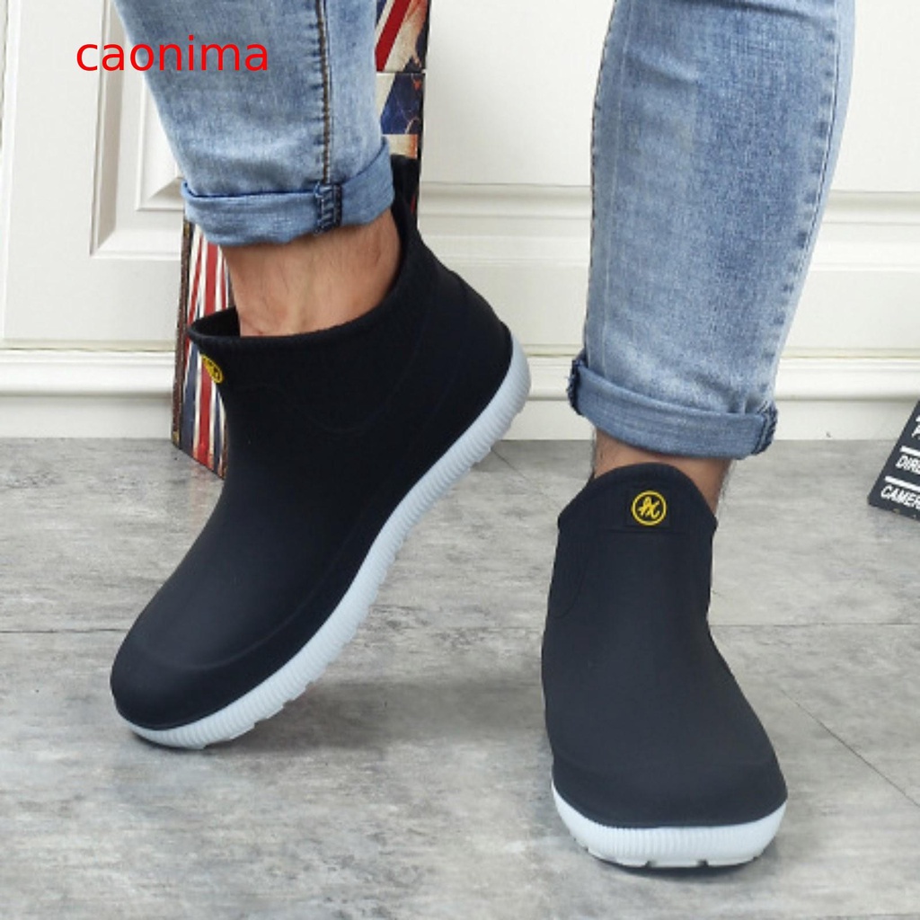 Caonima @_ Kalosze Męskie Krótkie Buty do Wody do Wody Kuchenne ...